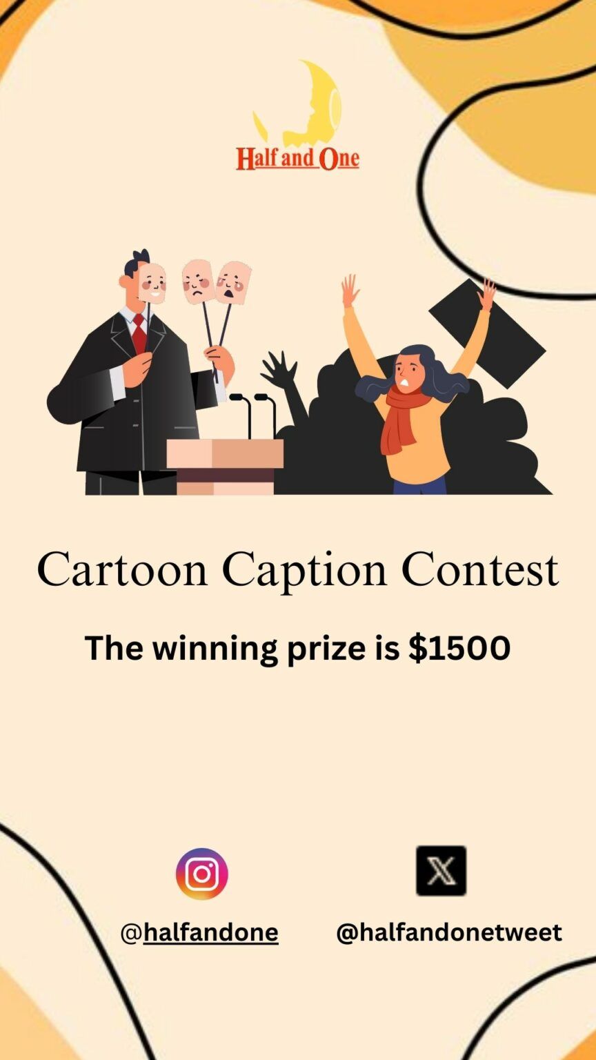 Cartoon Caption Contest - Half and One