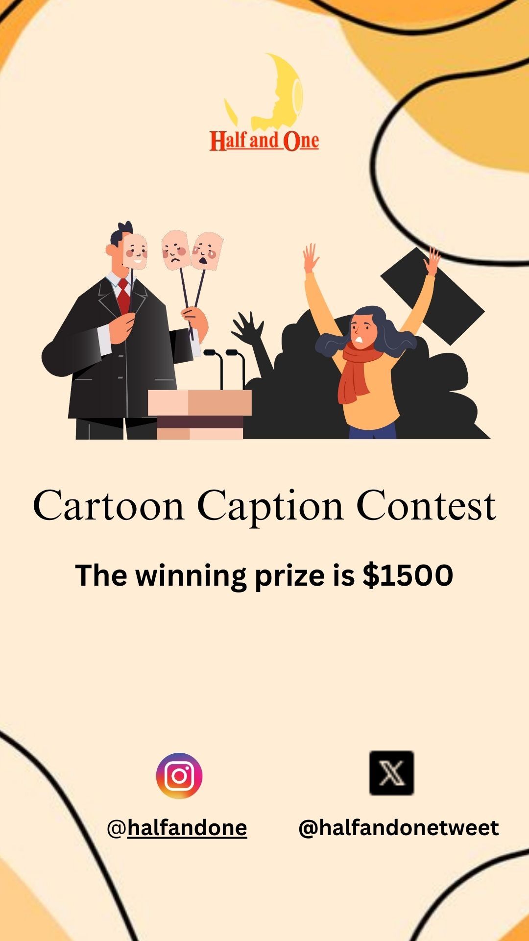 Cartoon Caption Contest - Half and One